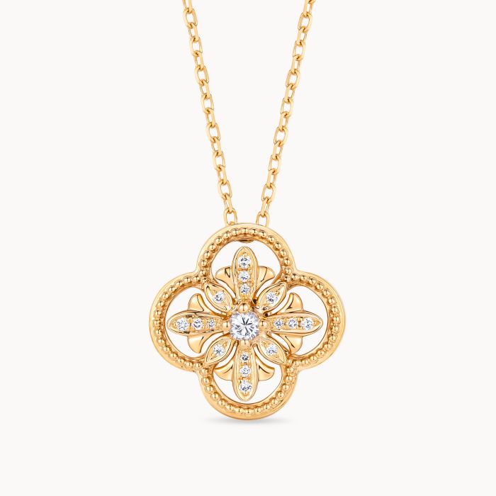 18K Rose Gold with Diamond Necklace